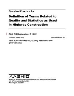 AASHTO R 10 - Latest Standards for Engineers