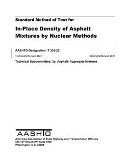 AASHTO T 355 - Latest Standards for Engineers
