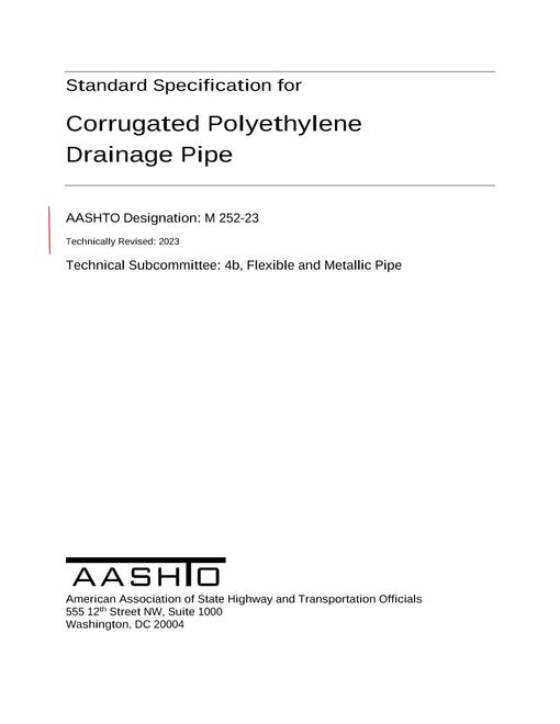AASHTO M 252 - Latest Standards for Engineers