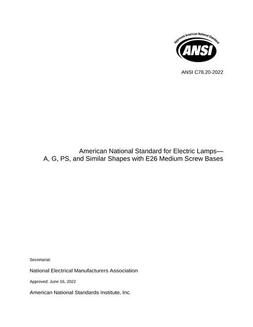 ANSI C78.20 - Latest Standards for Engineers