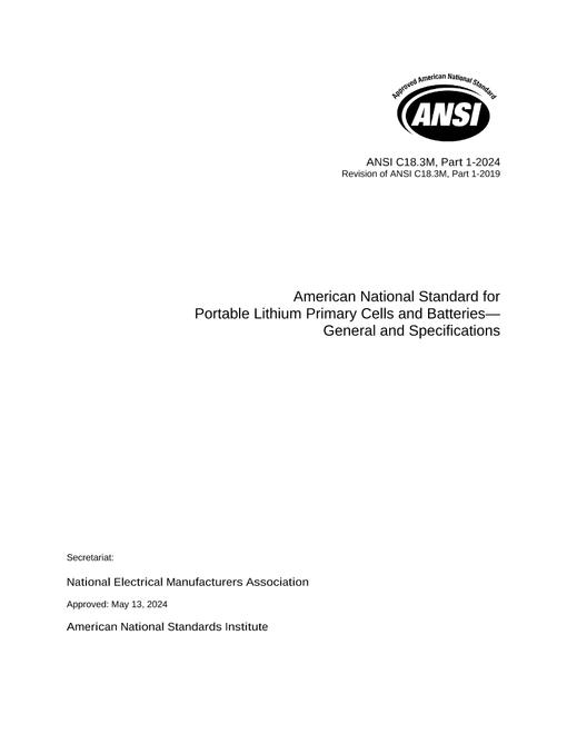 ANSI C18.3M, Part 1-2024 - Latest Standards for Engineers