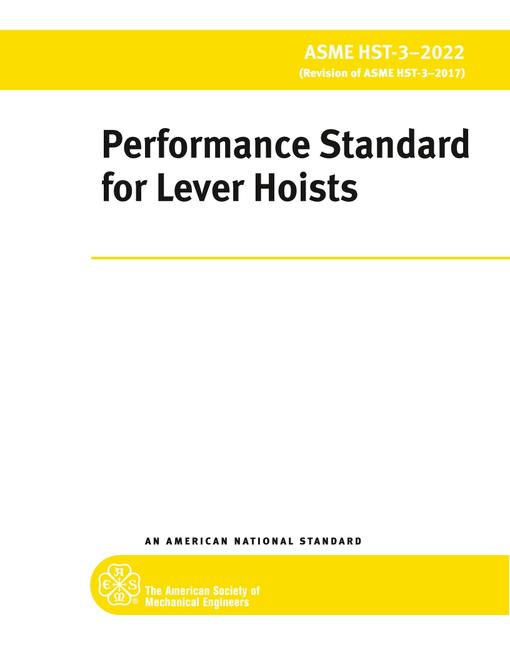 ASME HST-3 - Latest Standards for Engineers