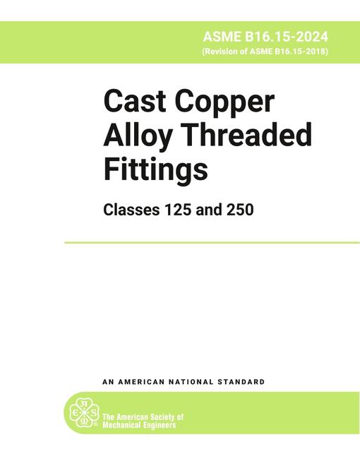 ASME B16.15 - Latest Standards for Engineers