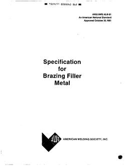 AWS A5.8 - Latest Standards for Engineers