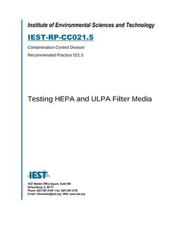 IEST RP-CC021.5 - Latest Standards for Engineers